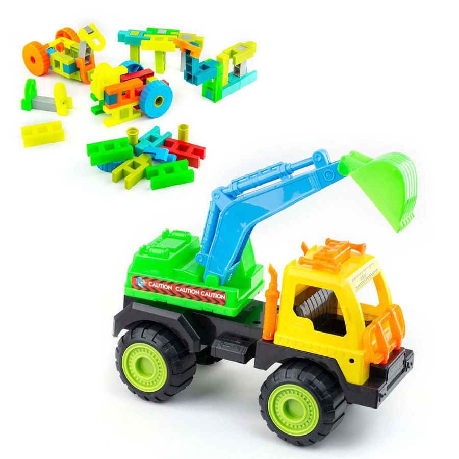 Kit Constructor 3D x100 Pzas+ Volqueta Grúa: Aprende y juega | MegaShop ...