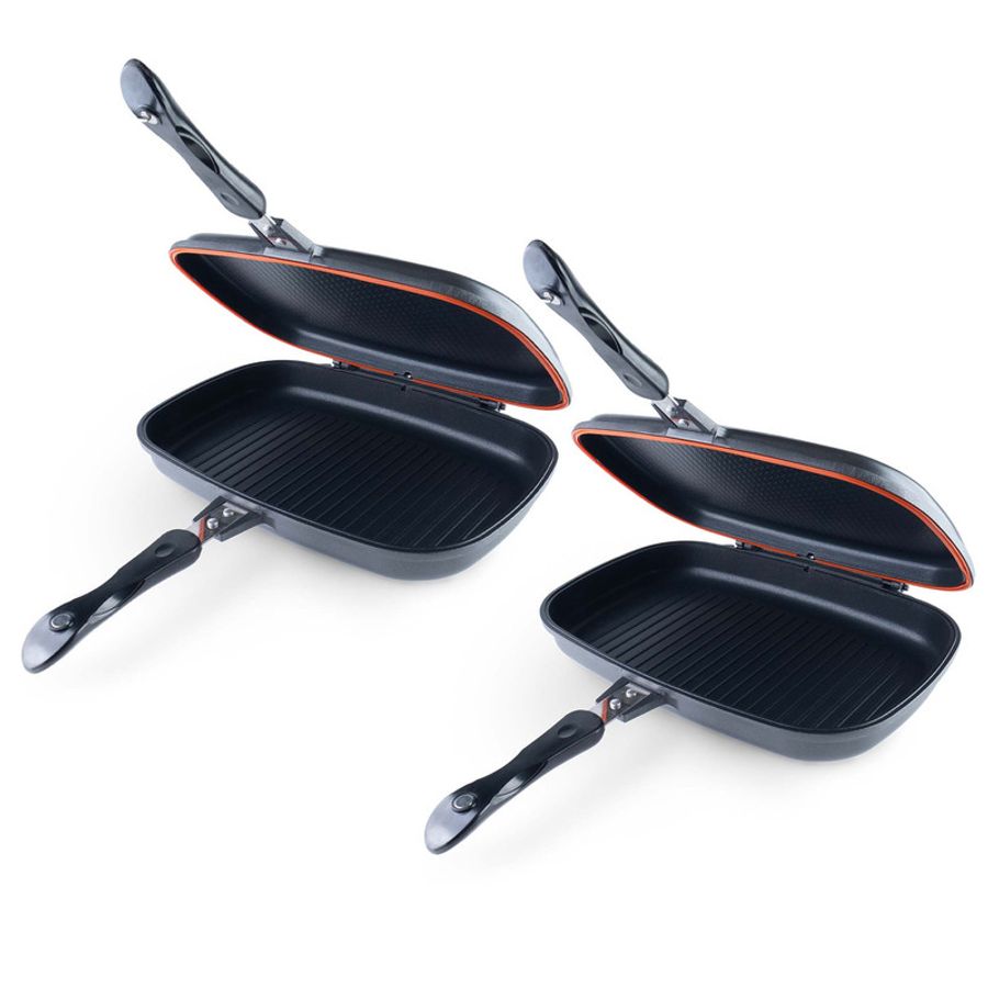 Set x2: Sartén Doble 36 CM Antiadherente Granito Saludable | MegaShop ...